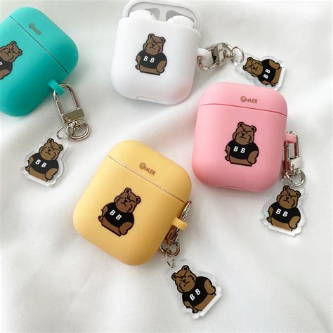 Made 앵그리 Bb베어 곰돌이 에어팟 열쇠고리 아크릴 키링 아울러마켓