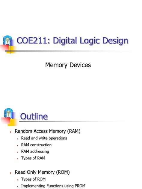 Coe211 Ch7 Memory Devices Pdf Read Only Memory Computer Data Storage
