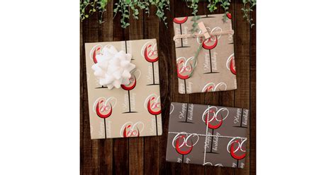 Rustic Red Wine Glass Script 70th Birthday T Wrapping Paper Sheets Zazzle