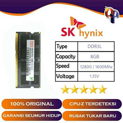 Jual RAM HYNIX DDR3L 8GB SODIMM LOW VOLTAGE Di Seller NEW VISION Pondok Kopi Kota Jakarta
