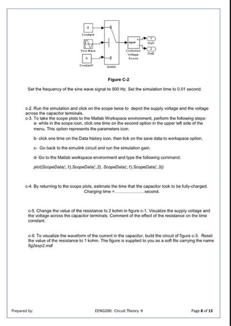 C 1 Using The Matlab Simulink Environment Build The