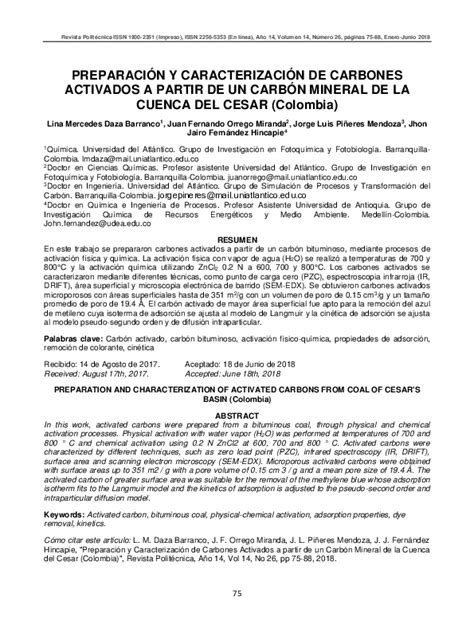 Pdf Preparation And Characterization Of Activated Carbons