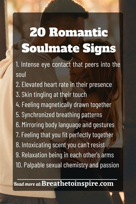 20 Romantic Soulmate Signs You Have Been Looking For Breathe To Inspire