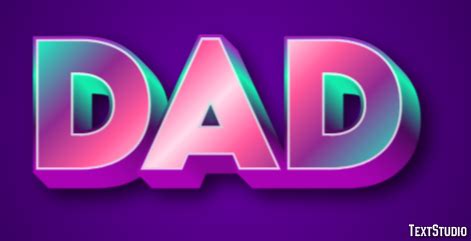Dad Text Effect And Logo Design Word