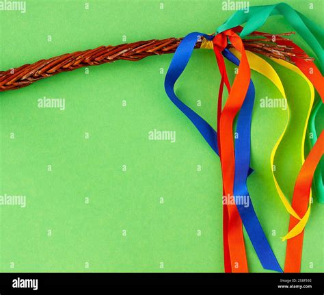 Easter Braided Whip Traditional Symbol Of Czech And Slovak Easter Close Up Of Easter Handmade