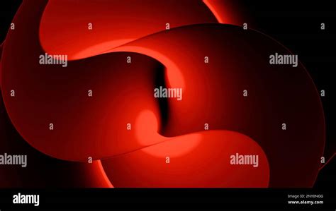 Green And Red Rotating Node On A Black Background Design Three D With Bright Slowly Rotating