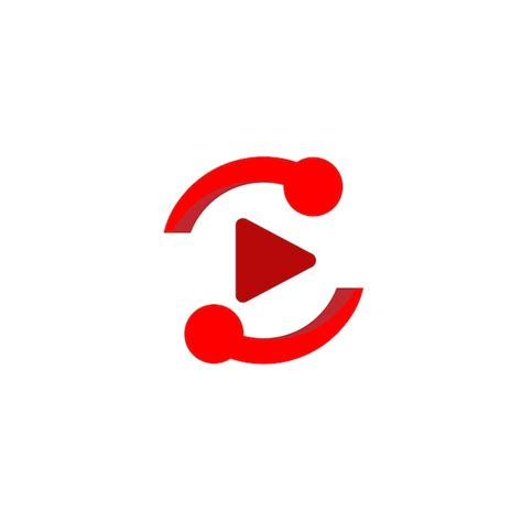 라이브 스트리밍 미디어 비디오 Tv 온라인 빨간색 뉴스 재생 로고 디자인 기호 프리미엄 벡터