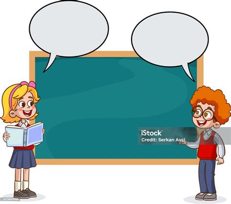 교복을 입은 쾌활한 다양한 아이들이 테이블에 앉아 수업을 즐기고 있다 공부에 대한 스톡 벡터 아트 및 기타 이미지 공부 교복 교사 교육 관련 직업 Istock