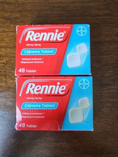 Rennie Acid Reducer 96 Tablets 80mg96 Count Total Exp1026 Ebay