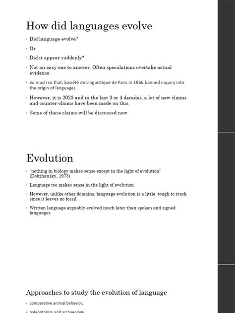 Evolution Of Language Final Pdf Origin Of Language Gesture
