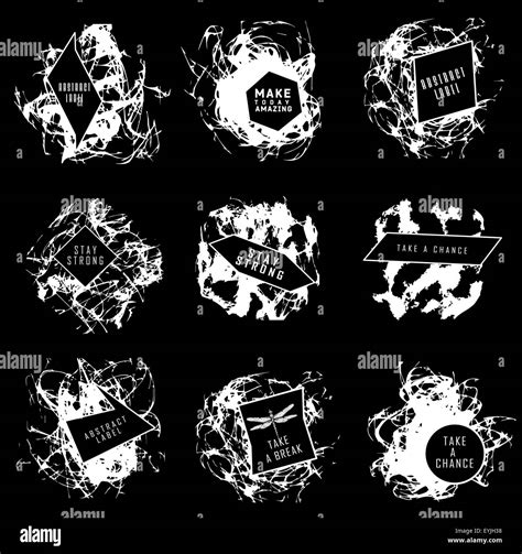 Abstract Set Of Blobs Splash Labels Stock Vector Image And Art Alamy