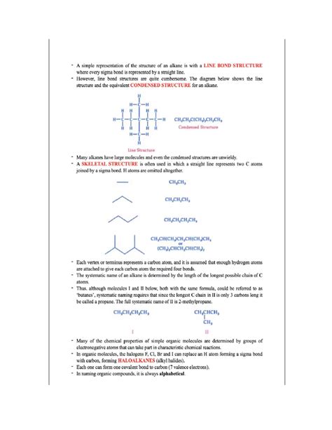 Doc17 Lec1lec1lec1lec1lec1 A Simple Representation Of The Structure Of An Alkane Is With A