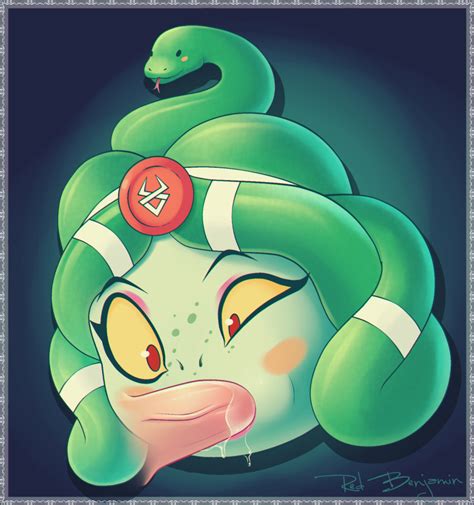 Rule 34 Blush Disembodied Head Dusa Hades Female Female Focus Freckles Green Skin Hades