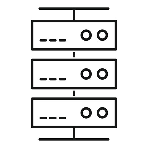 Network Server Icon Outline Style Vector Art At Vecteezy