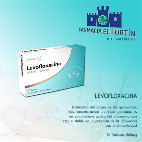🩺 Antibióticos 💊 Levofloxacina 500 Farmacia El Fortín