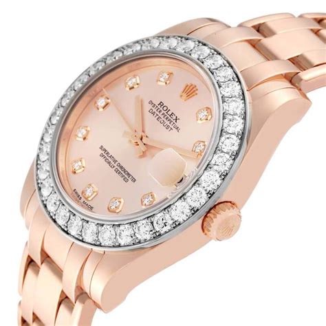 Rolex Rolex Pearlmaster Reference 81285 A Rose Gold Diamond Set