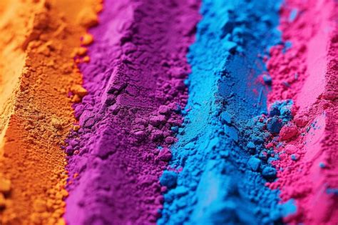 Vibrant Spectrum Powder On White Background Premium Ai Generated Image