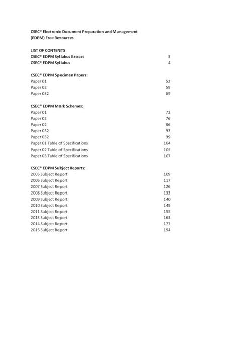 Pdf Csec® Electronic Document Preparation And Management Edpm