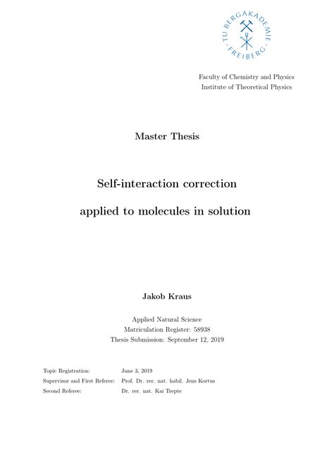 Pdf Self Interaction Correction Applied To Molecules In Solution