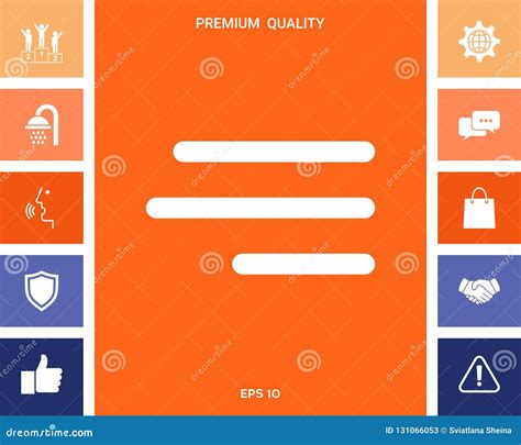 Modern Hamburger Menu Icon For Mobile Apps And Websites Stock Vector Illustration Of Glyph