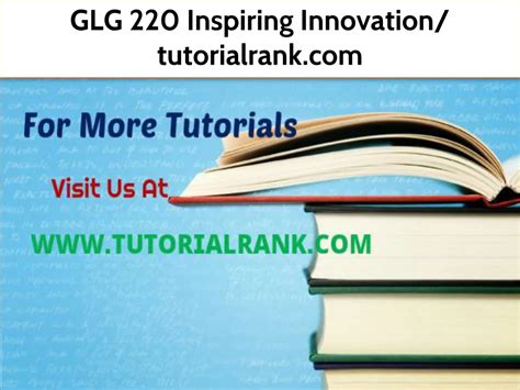 PPT GLG 220 Inspiring Innovation Tutorialrank Com PowerPoint Presentation ID 8258751