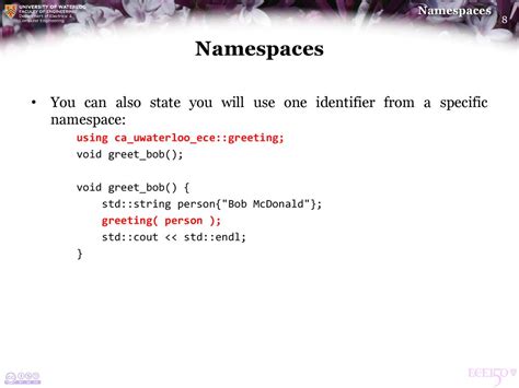 Namespaces Ppt Download