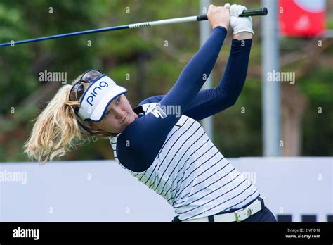 Brooke Henderson Watches Her Tee Shot On The 11th Hole During The