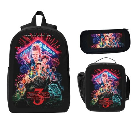 Stranger Things Season 3 Themed Three Piece Set Backpack Pencil Case