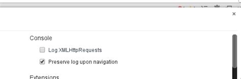 Javascript Chrome Dev Tools Wont Show Ajax Request Response Stack