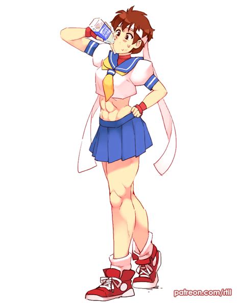 Kasugano Sakura Street Fighter Drawn By Rtil Danbooru
