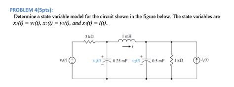 Solved PROBLEM Pts Determine A State Variable Model For Chegg
