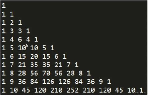 利用不规则数组打印帕斯卡三角形（java） Csdn博客