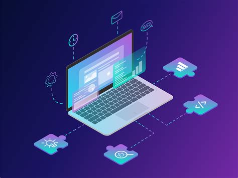Software Development Isometric Illustration Behance