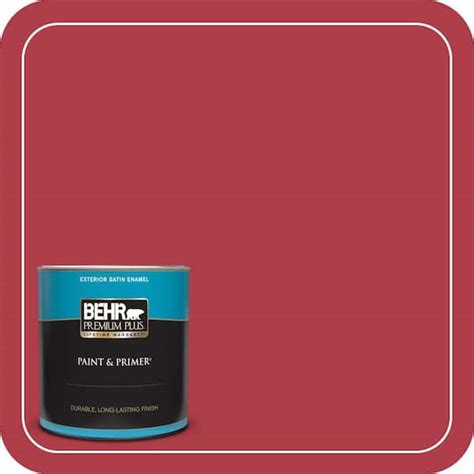 Behr Premium Plus 1 Qt 140b 7 Frosted Pomegranate Satin Enamel