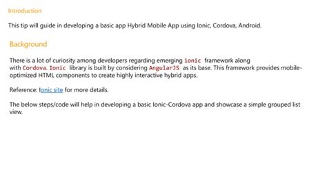 Step By Step Guide To Build Ionic Hybrid App Using Cordova Android Ppt