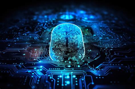 Premium Photo Cyber Security Fingerprint Data Protection Symbol