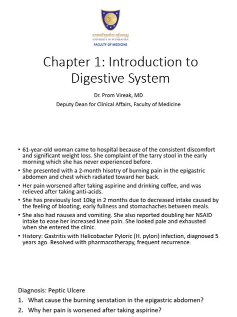 Chapter 1 Introduction To Digestive System Pdf Gastrointestinal