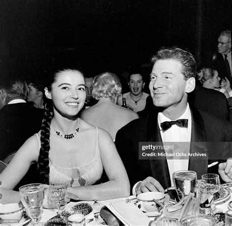 Actress Marisa Pavan With Husband Actor Jean Pierre Aumont Attend The