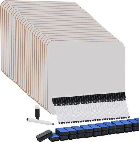 Hiziwimi 32 Pack Dry Erase Mini Whiteboards 11 8x8 8 Inches Double Sided Small White Board For