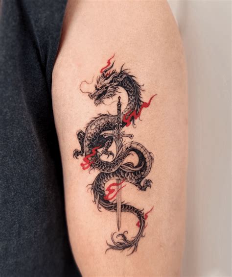46 Sword Dragon Tattoo Designs To Add An Edge To Your Ink