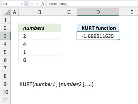 how to use the kurt function