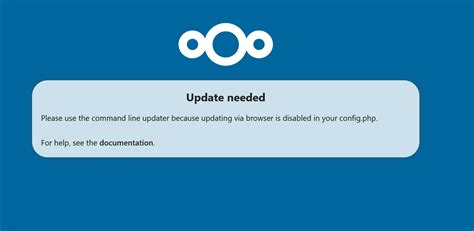 Update Needed Error ℹ️ Support Nextcloud Community