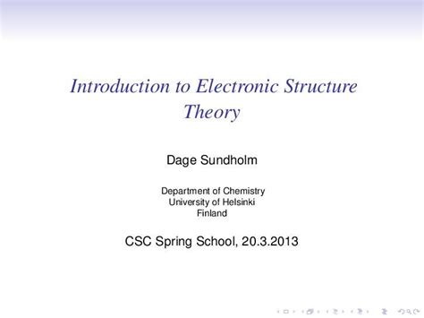 Pdf Introduction To Electronic Structure Theory Dokumentips