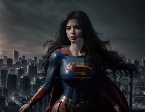 Supergirl Sofia Over City By Willowtreecat On Deviantart