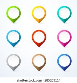 Set Map Pointers Stock Vector Royalty Free Shutterstock