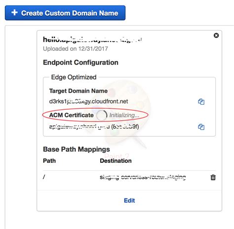 [fixed] custom domain names region for certificates and api gateway