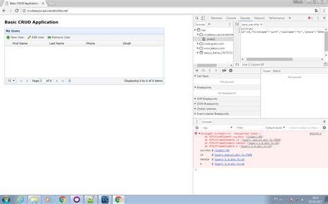 Php Erro Uncaught Syntaxerror Unexpected Token Com Easyui Stack