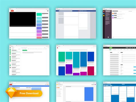 Popular Web App Layouts Wireframes Free Sketch Resource Sketch Elements