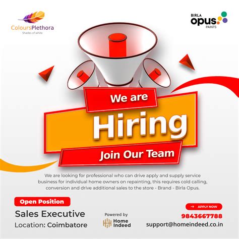 Colours 🚀 We Are Hiring 🚀 Join Our Team At Homeindeed And Colours Plethora We Are Looking