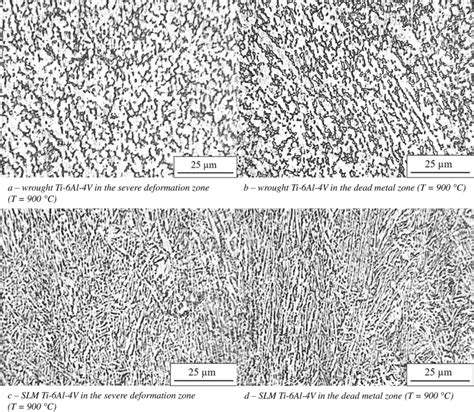 Microstructure Of Ti 6al 4v Samples In The Different Local Zones After